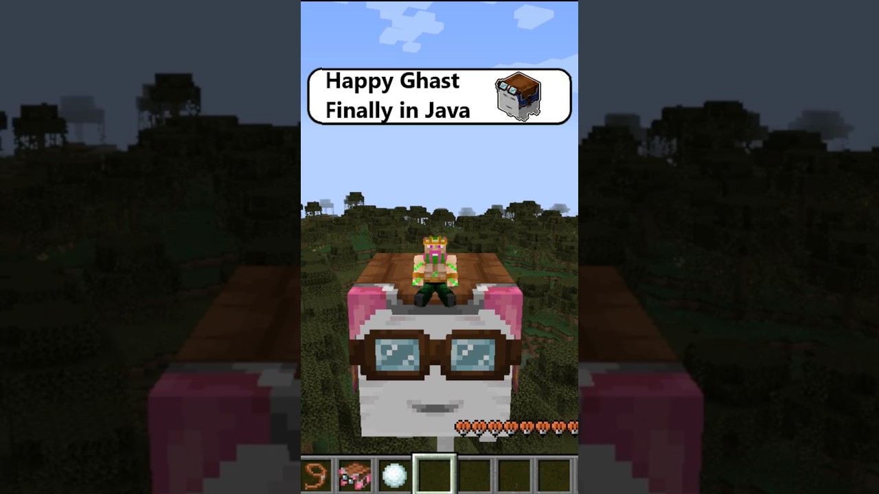 Finally!! Happy Ghast in Java Edition (Snapshot 25w15a)