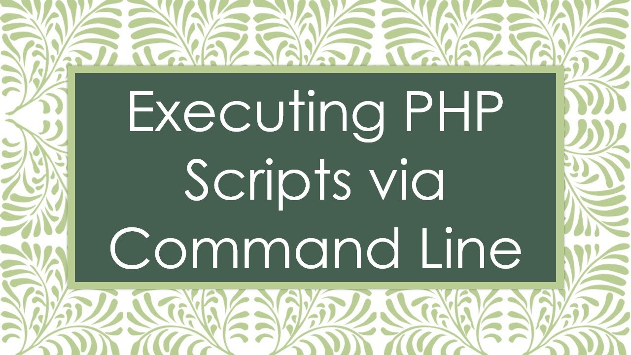 Executing PHP Scripts via Command Line