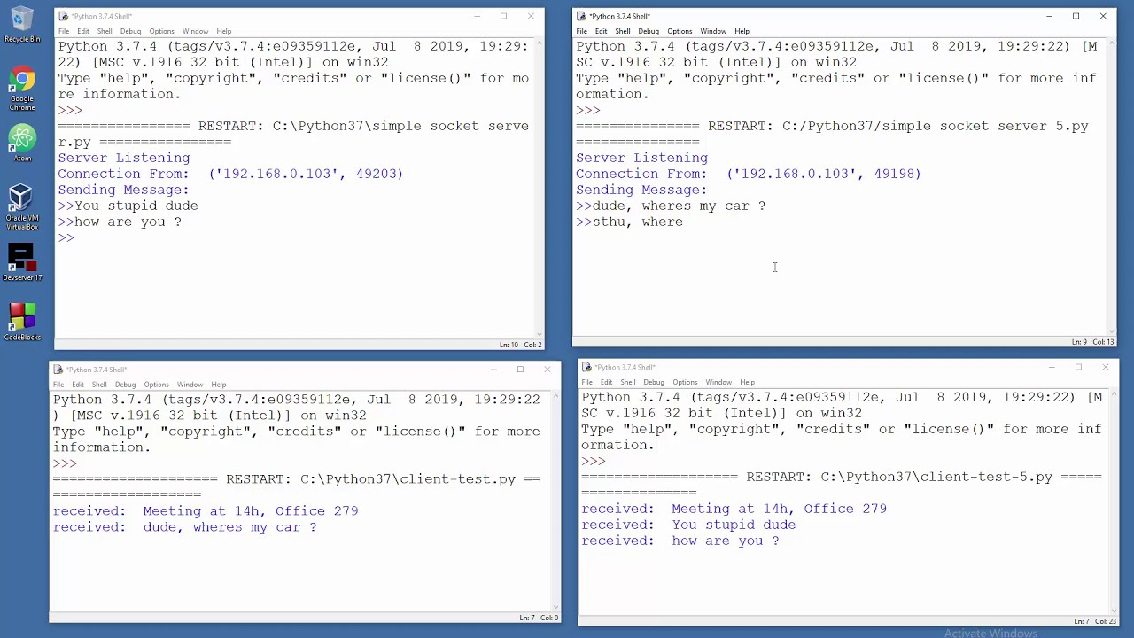 Sockets with Python - 5 - Two Way Chat