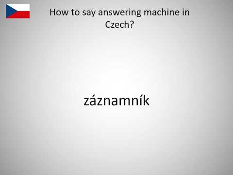 How to say answering machine in Czech?