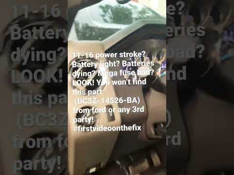 6.7 ford power stroke battery light, dead batteries & p0620 fix!! Mega fuse broken!