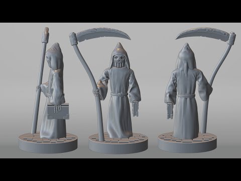STL file Reaper with book and scythe・3D printing idea to download・Cults