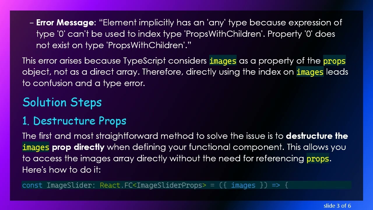 Solving the string array Indexing Issue in ReactJS with TypeScript