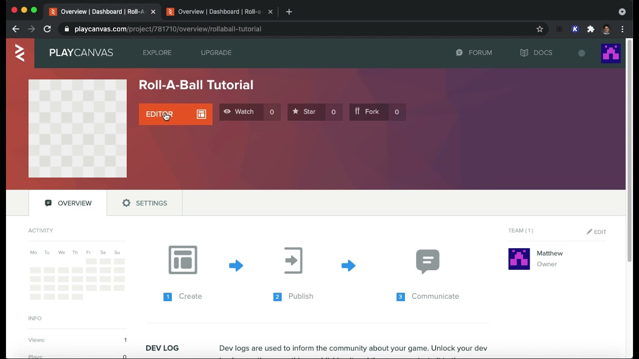PlayCanvas - Roll A Ball - Part 1 - Setup