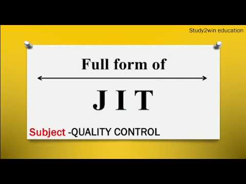 JIT ka full form | Full form of JIT in English | Subject - QUALITY CONTROL