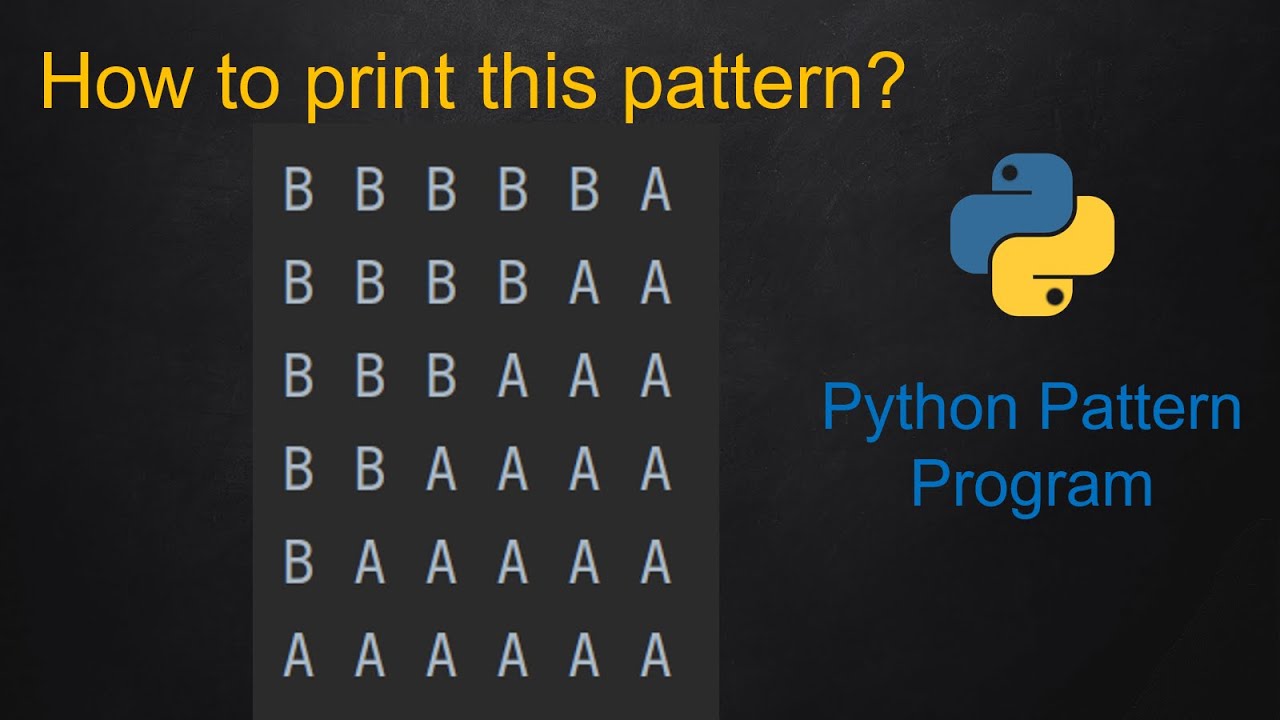 136 Python Pattern Program - Alphabet Square Pattern without any pre-defined method using while loop