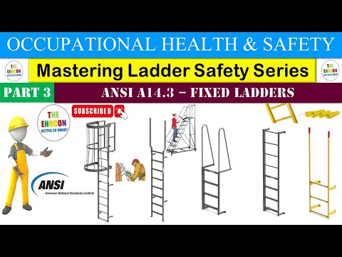 Part 3 Mastering Ladder Safety Fixed Ladders Understanding ANSI A14.3 Standards #laddersafety #ANSI