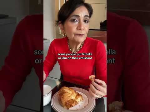 Come on let's eat a croissant the French way!