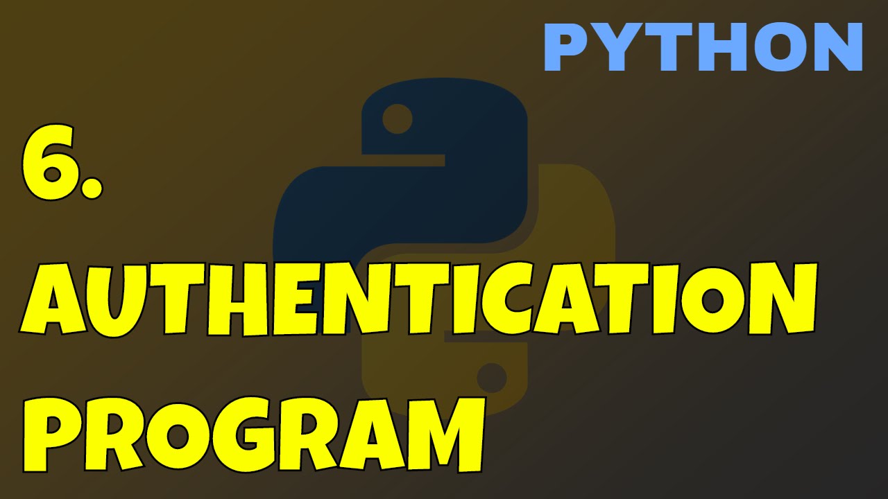 Authentication Program in Python
