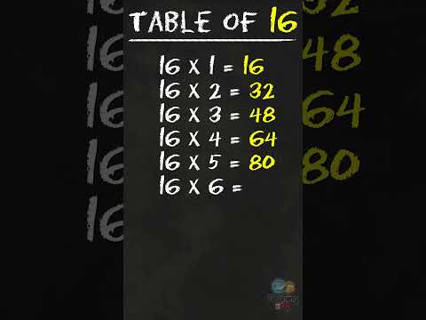 Learn Multiplication - Table Of 16 #table #shorts #tableof16 #education #elearningstudio