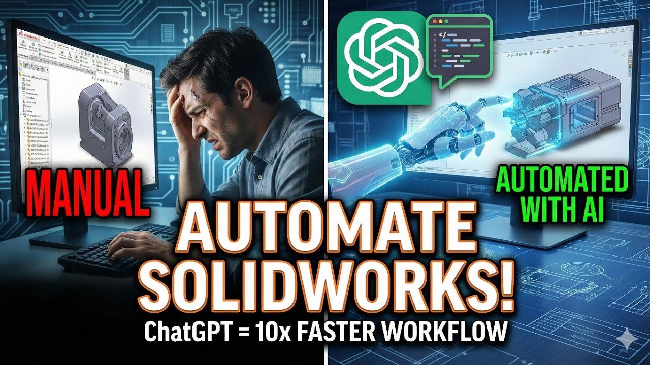 How to Automate SOLIDWORKS with ChatGPT (Step-by-Step Guide) #solidworksapi #solidworks #chatgpt