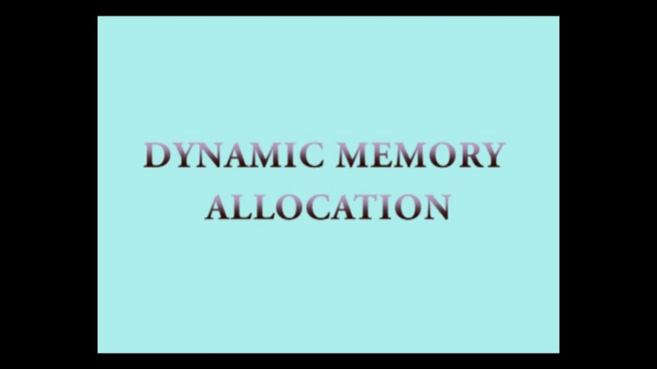 Part 75 - C Programming Tutorial - Dynamic Memory Allocation