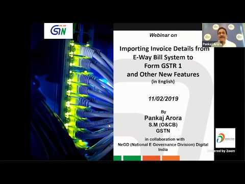 ENGLISH | Importing Invoice Details from E-Way Bill System to Form GSTR 1 & New Features