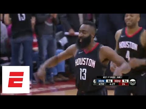 James Harden drops 12 straight points in the fourth for a Game 1 win over Timberwolves | ESPN