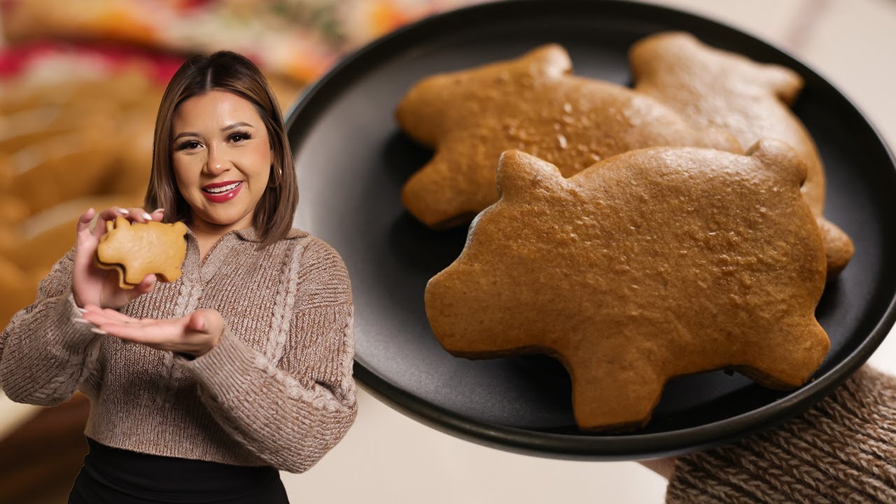 SÚPER EASY Mexican Gingerbread Sweet Bread | Marranitos (Cochinitos / Puerquitos) de Piloncillo