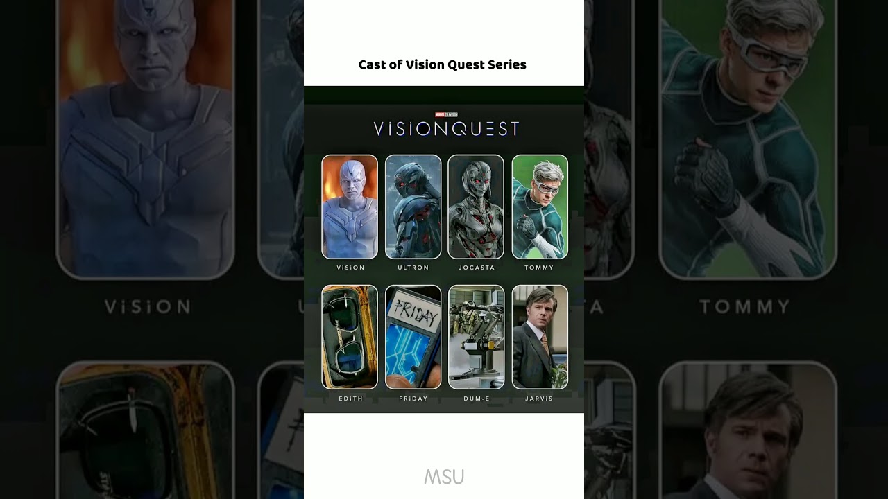 The Cast of Vision Quest Series 💥 #shorts #cast #visionquest #marvel #series #vision #ytshorts #fyp