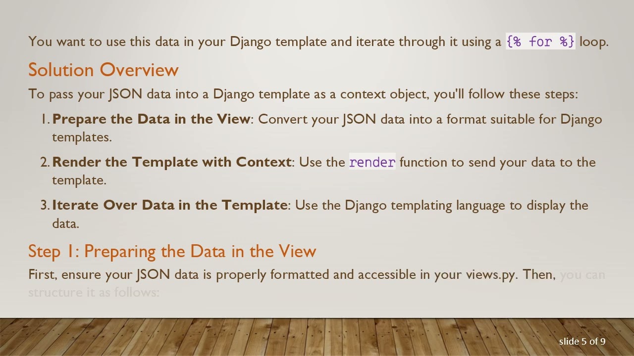 How to Pass JSON Data as Queryset Objects to Django Template