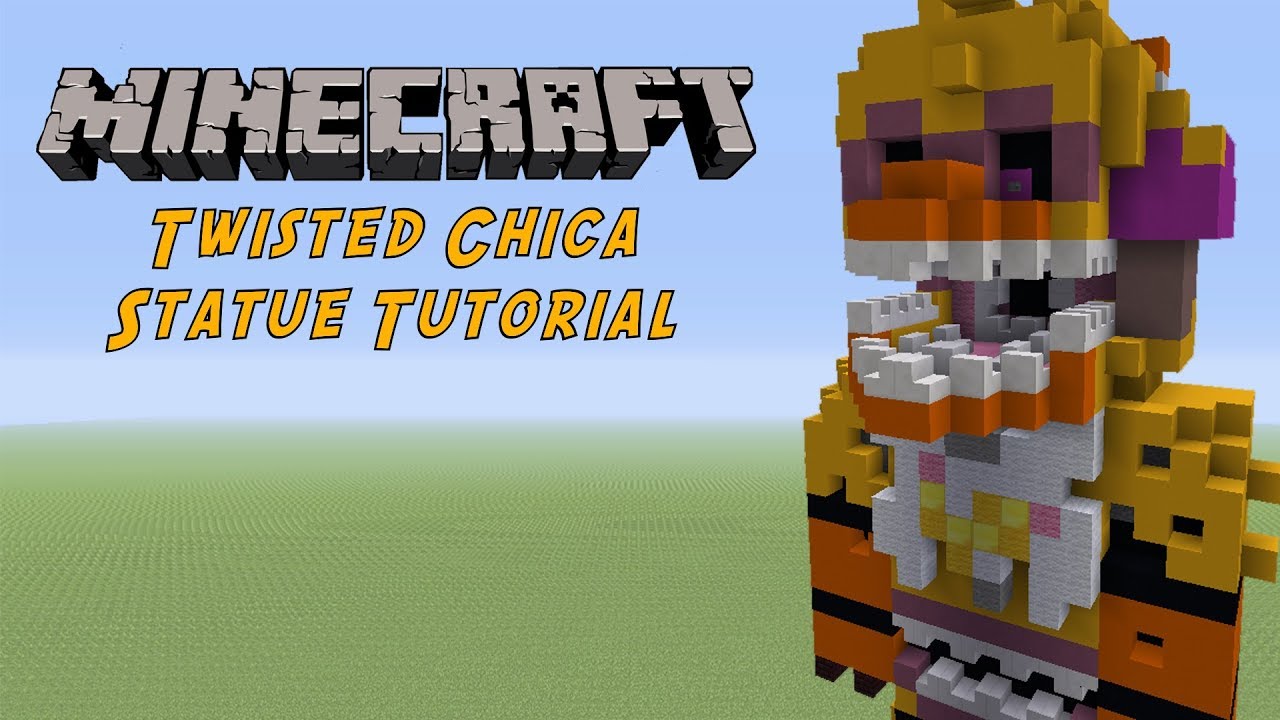 Minecraft Tutorial: Twisted Chica (FNAF : The Twisted Ones) Statue