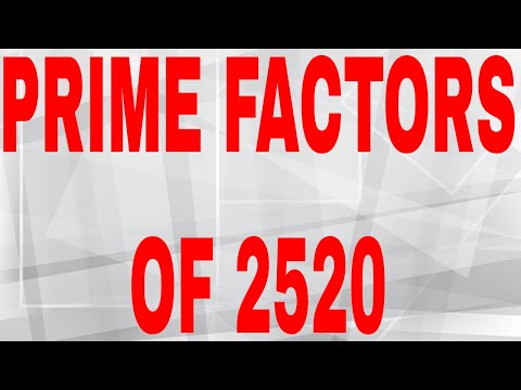 Prime factors of 2520|Prime factorization