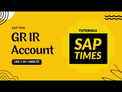 How to create GR IR Account in SAP | SAP Materials Management | SAP MM with FICO Integration | SAPMM