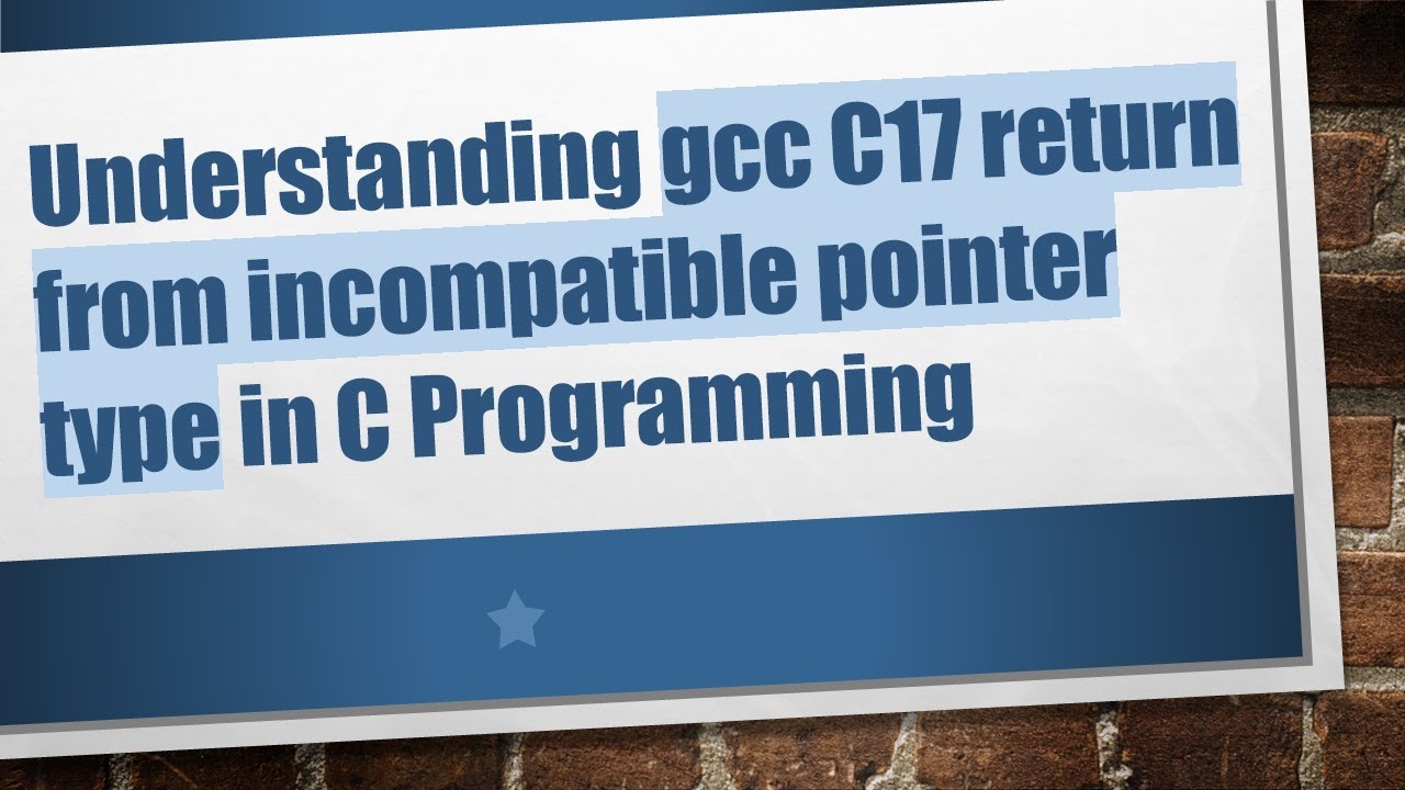 Understanding gcc C17 return from incompatible pointer type in C Programming