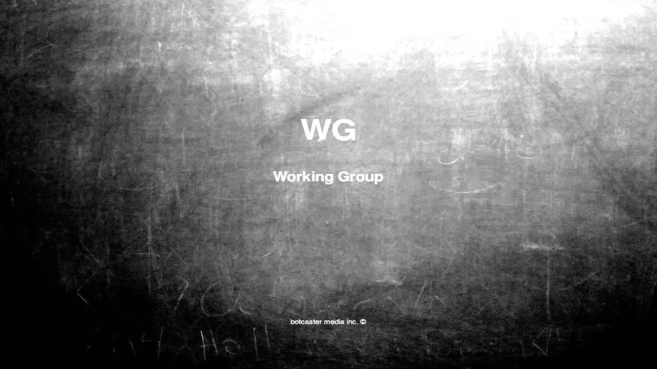 What does WG mean