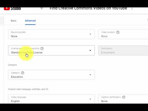 Add Creative Commons License to Your YouTube Video