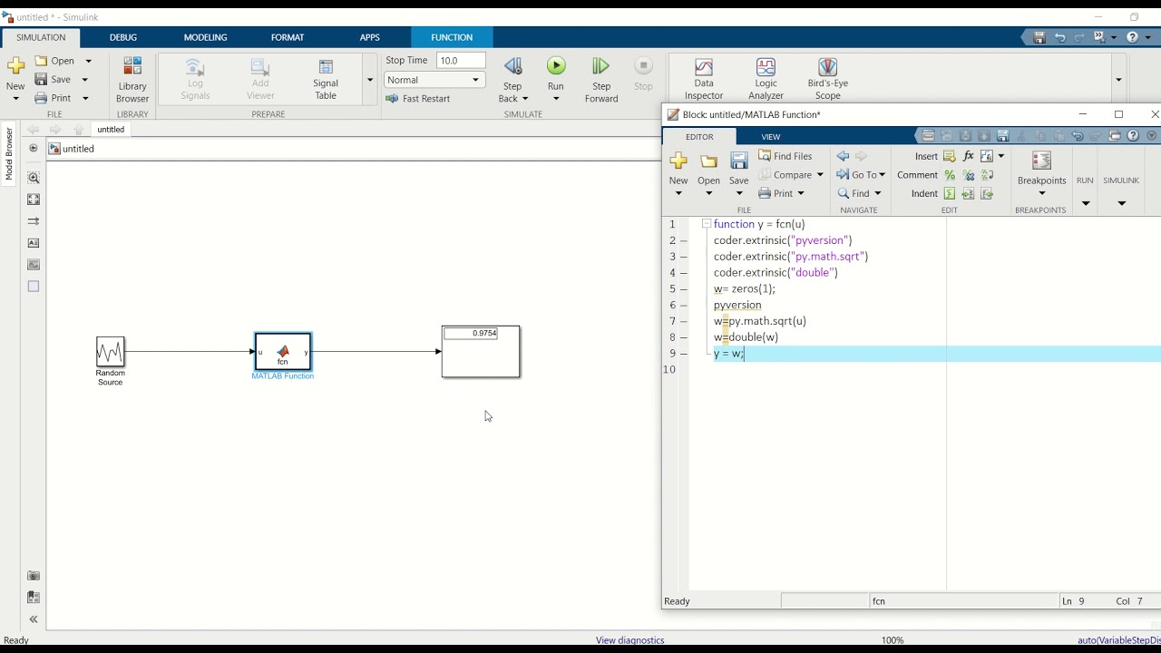7 Call Python from Simulink