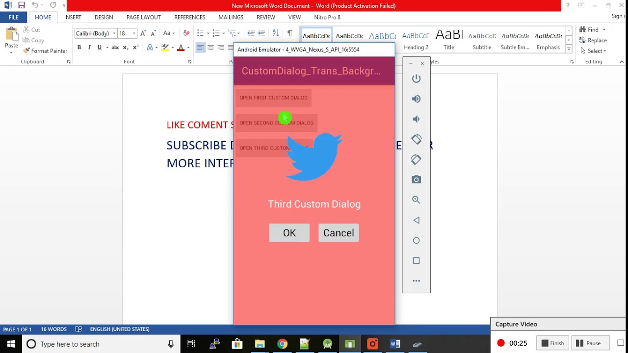 android custom dialog transparent background