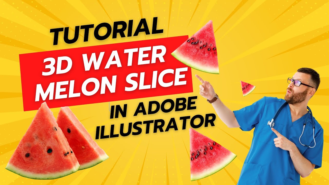 How to Design a 3D Watermelon Slice in Adobe Illustrator Tutorial. Try it yourself!