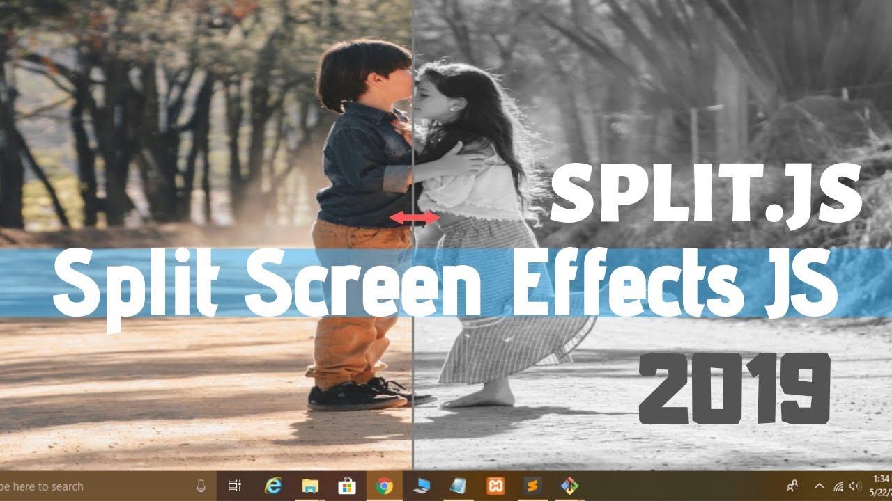 JavaScript Plugin Split.JS: Create Split Screen Effects on Website in Hindi