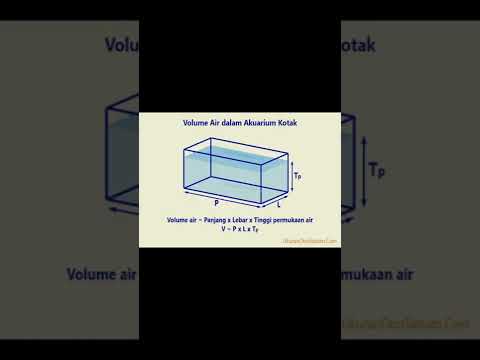 Pakai rumus ini untuk menghitung volume air di aquarium kita!!🤔🤔