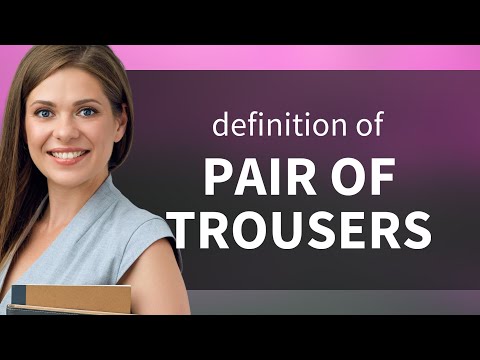 Pair of trousers • what is PAIR OF TROUSERS definition