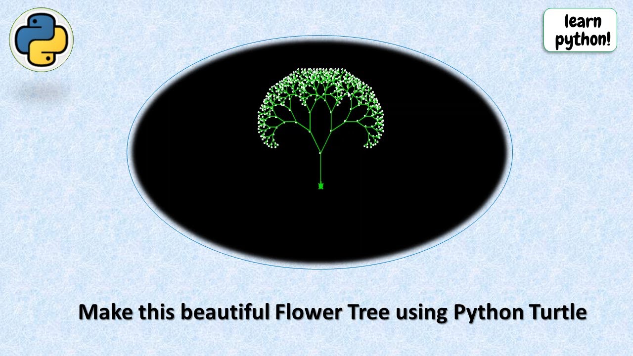 Make this beautiful Flower Tree using Python Turtle❤