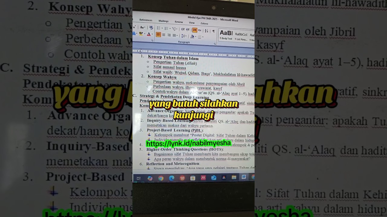 Modul ajar PAI DAN BP SMA KELAS X DEEP LEARNING#deeplearning #kurmer #kurikulummerdeka #modulajar