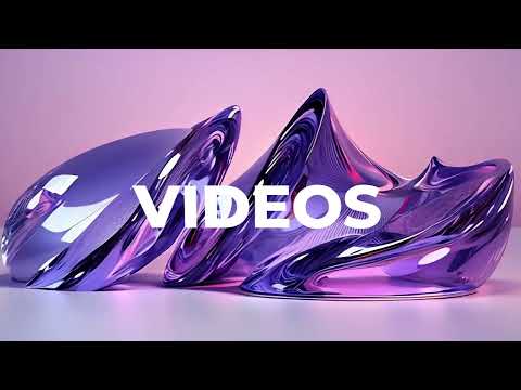Animated Stock Video Bundle Creative Market:Futuristic Liquid Chrome Metal Holographic Iridescent