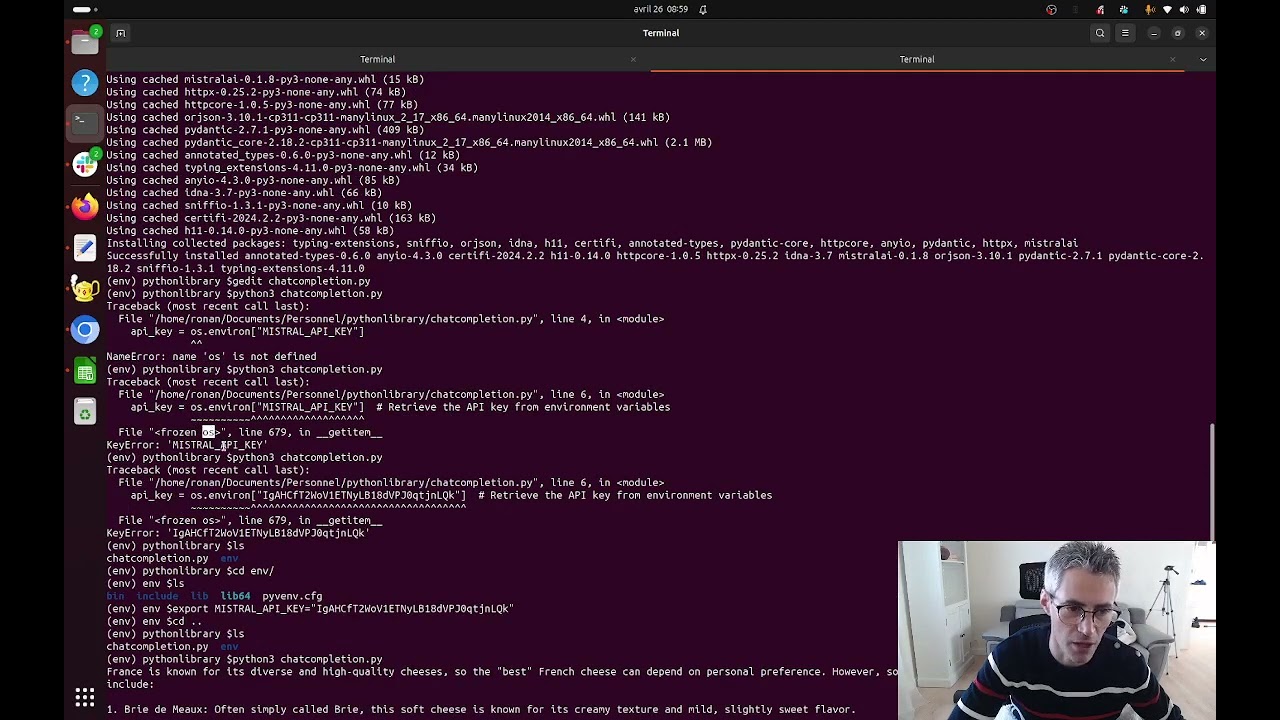 Getting started with the Python library of Mistral AI