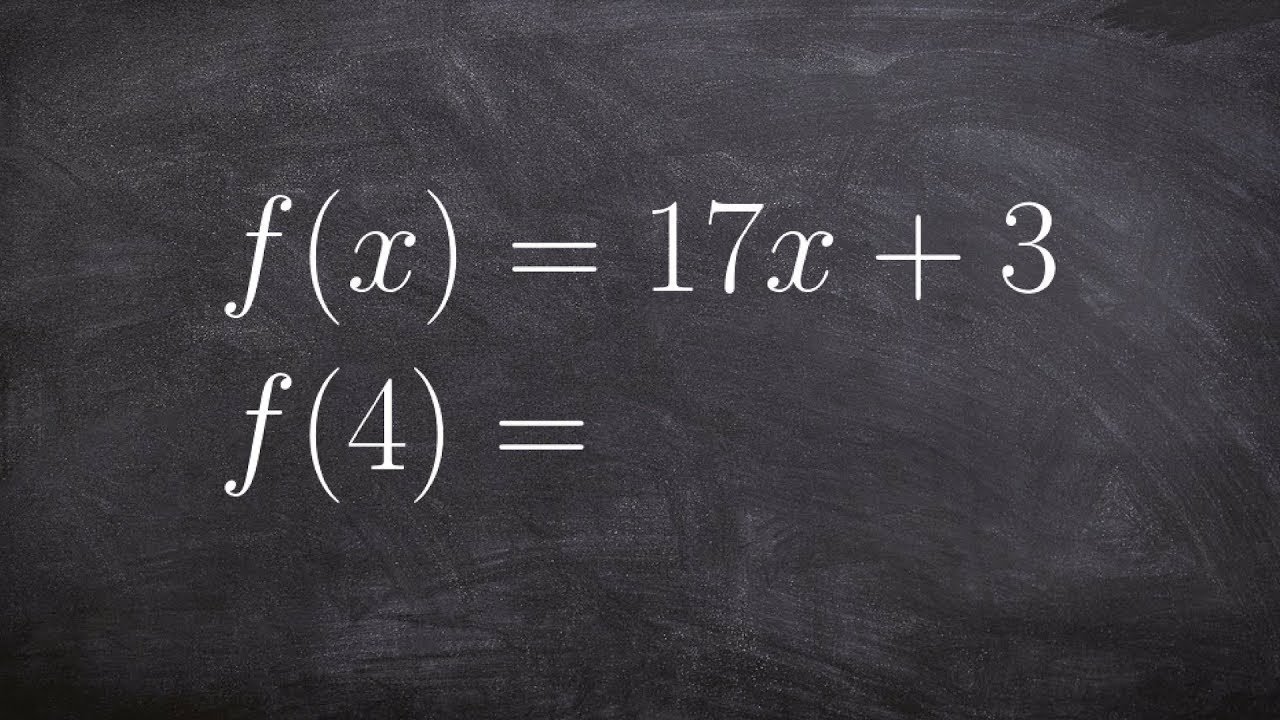 Learn how to evaluate a function for a given value
