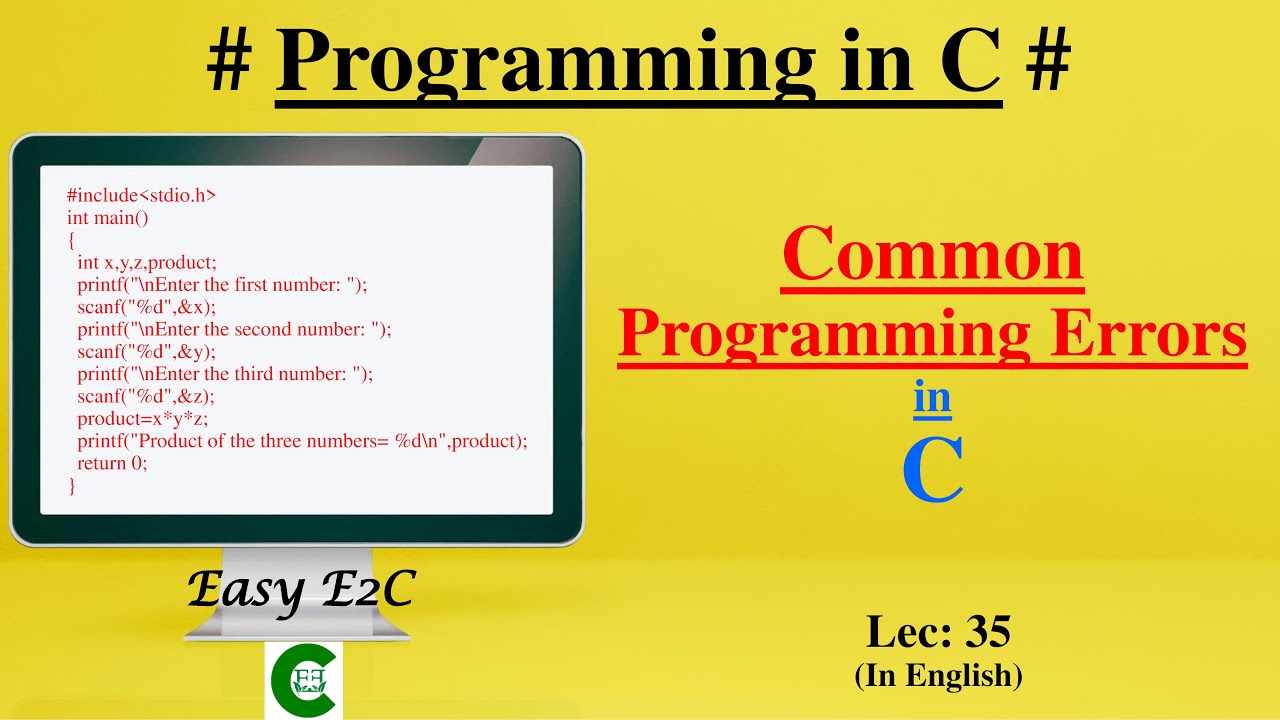Common Programming Errors in C