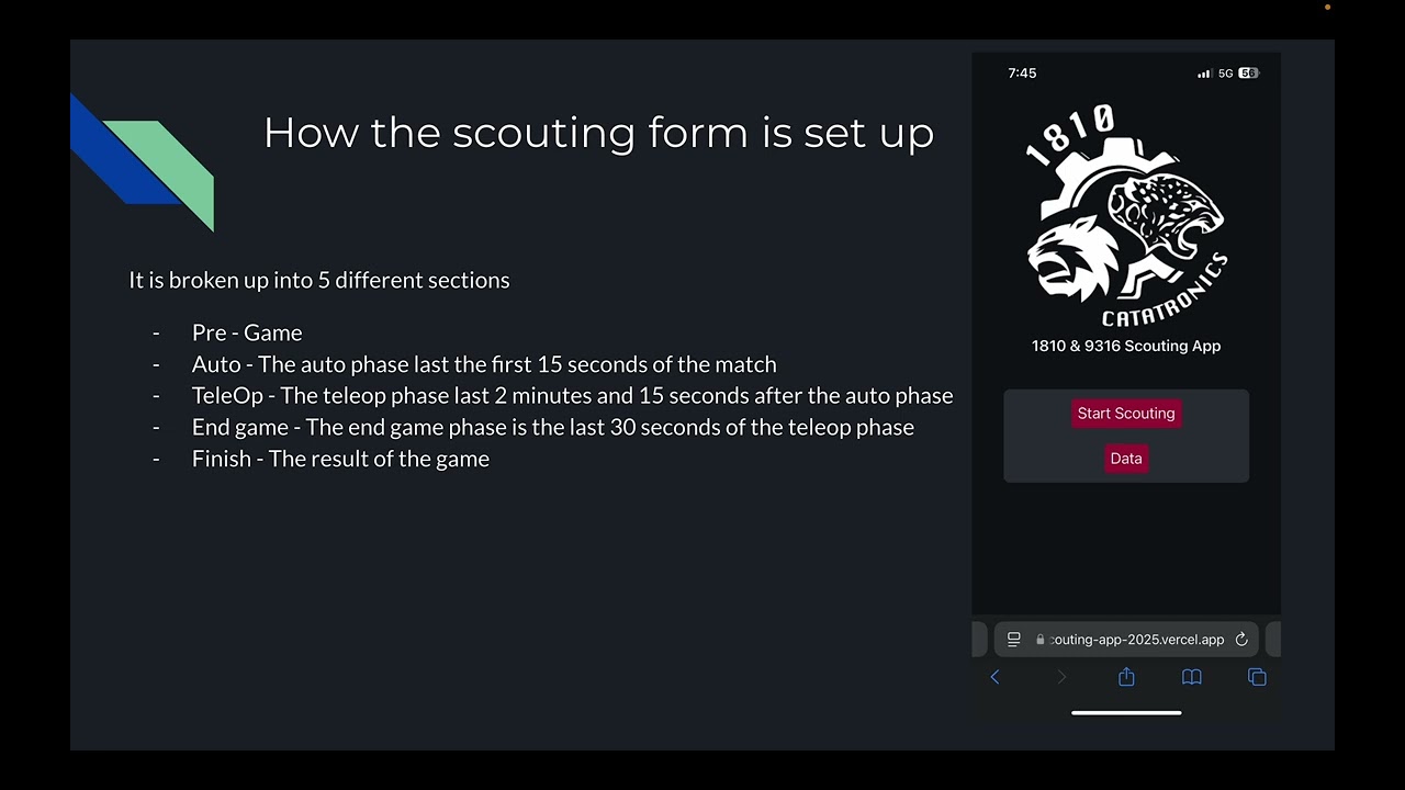 2025 Scouting App Tutorial