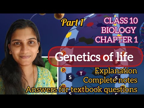 Class 10 Biology chapter 1 Genetics of life|new text2025|part1 Inotes,answers for textbook questions