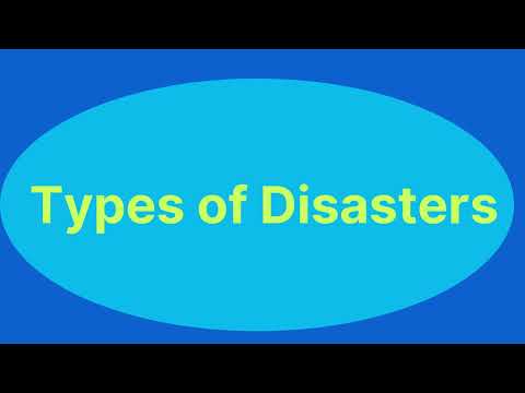 Basics: Definition of Disasters and its Types