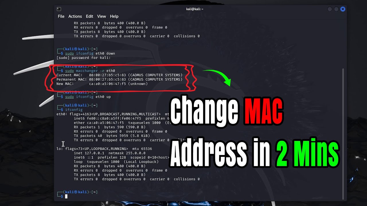 Change Your MAC Address in Kali Linux Simple & Fast Method