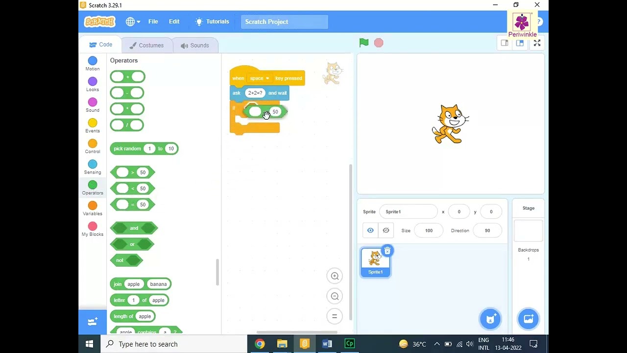 Using Operators Blocks | Computer Training | Periwinkle