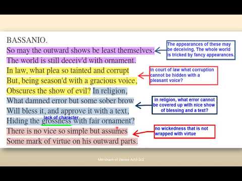 CLASS 10 ENGLISH LITERATURE - Merchant of Venice Act 3 Sc 2 (42 - 109 )
