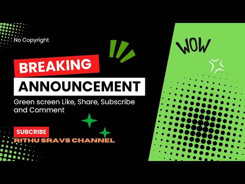 No Copyright Greenscreen Subscribe and Bell icon intro animation | 100% Free download #youtuber
