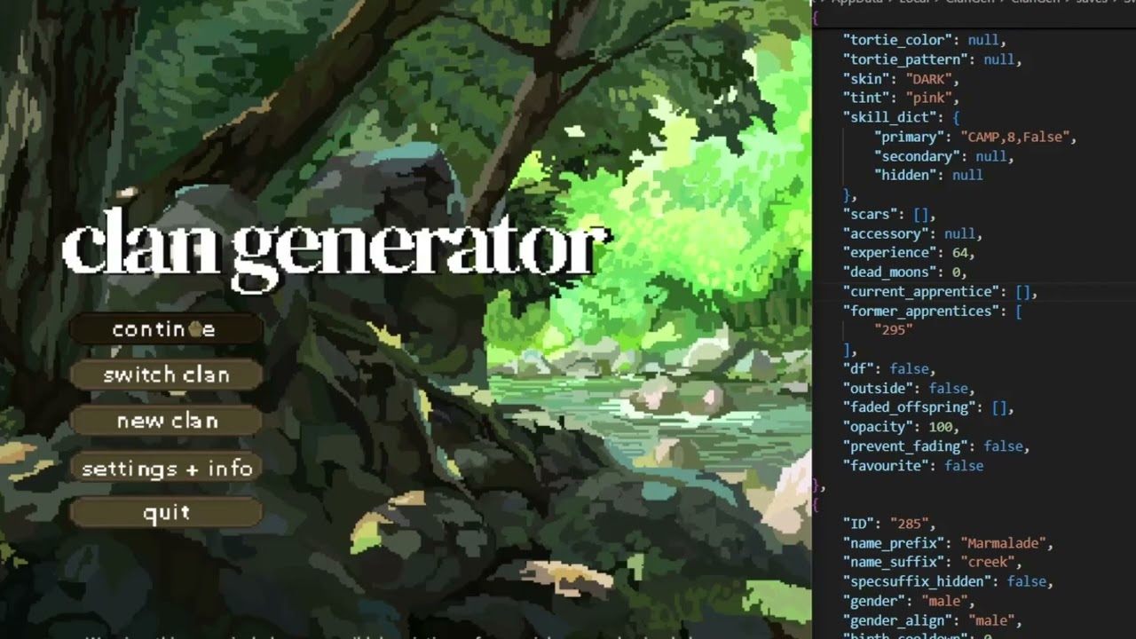 How to Code Cats in ClanGen!