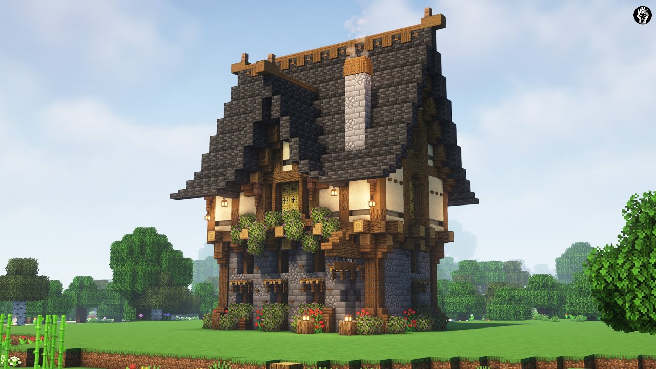 Minecraft How to Build a Big Medieval Tavern | Tutorial - Minecraft ...