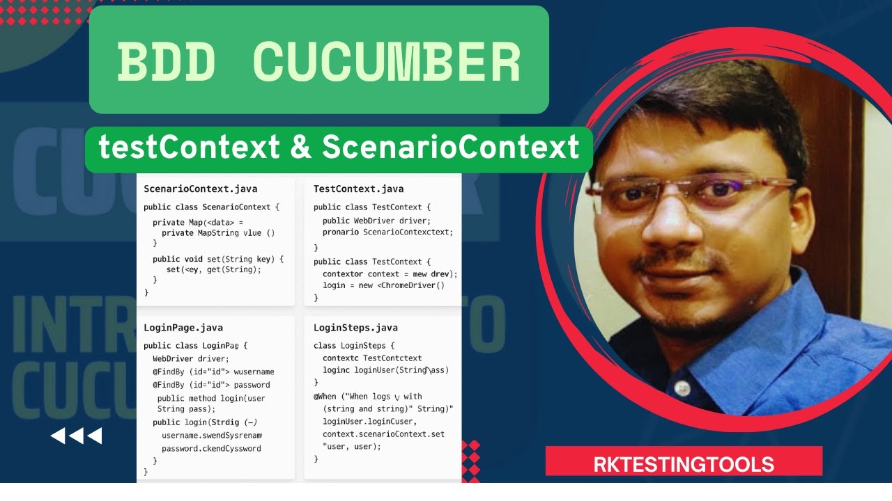 #8 BDD Cucumber TestContext & ScenarioContext - Selenium WebDriver Java | Maven
