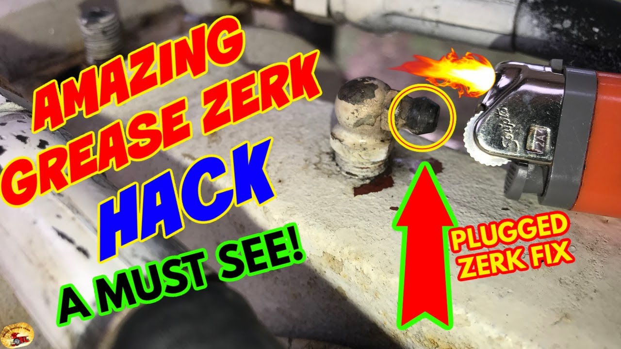 How To Fix a Plugged / Clogged Grease Zerk Fitting Fast!!!